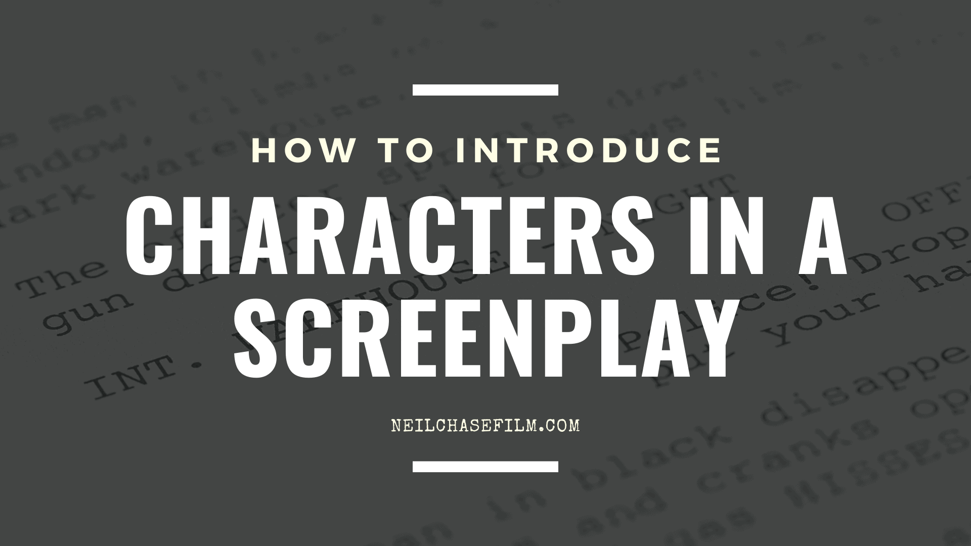 How To Introduce Characters In A Screenplay 5 Tips For Writers 